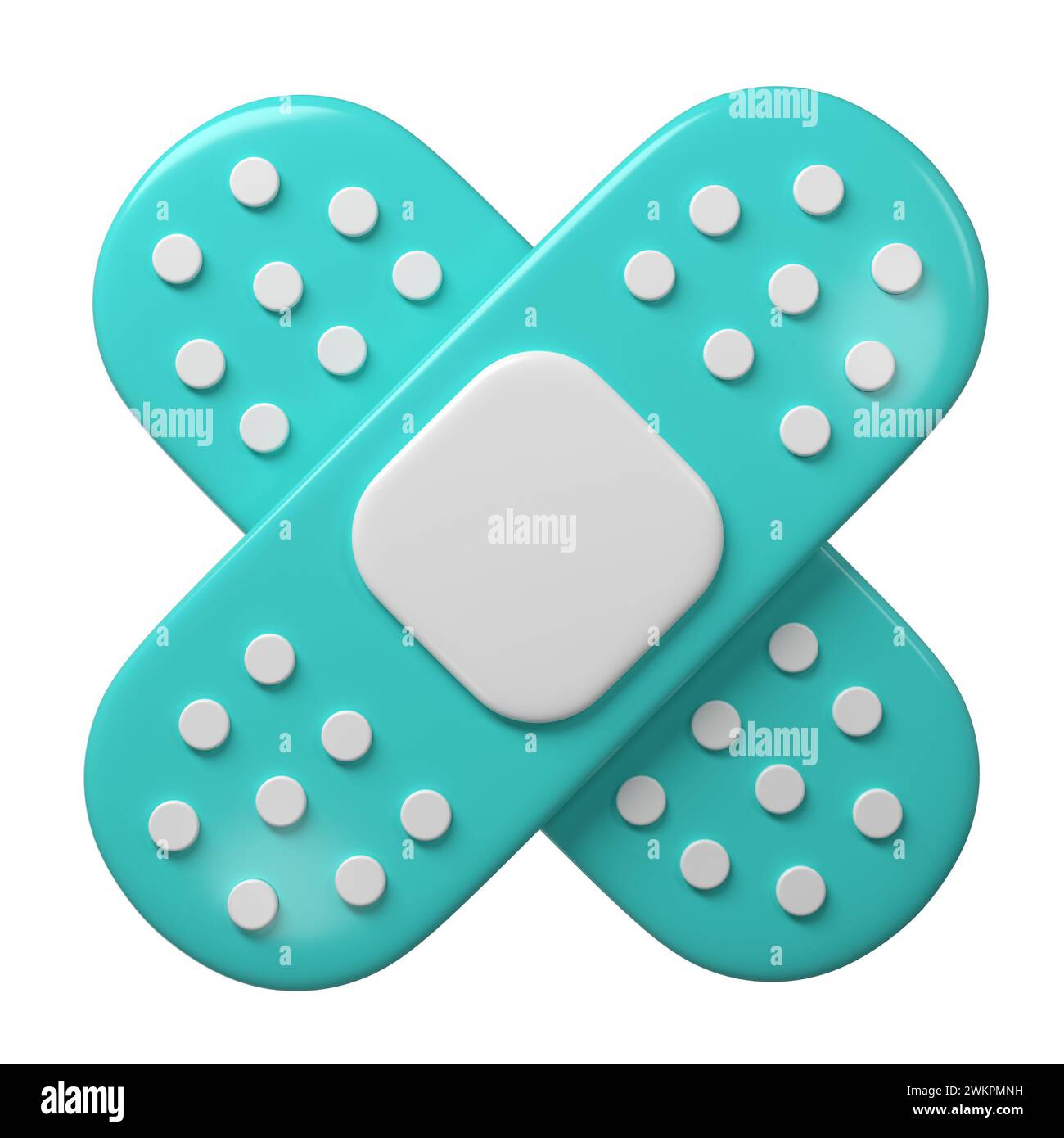 3d medical two cross plasters icon. Rendering illustration of sticky ...