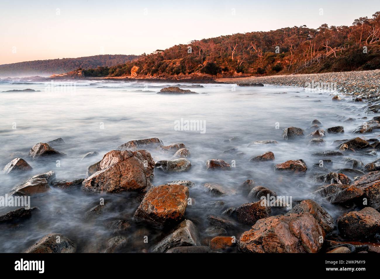 Early morning light on the rocks in Mimosa Rocks National Park Stock ...