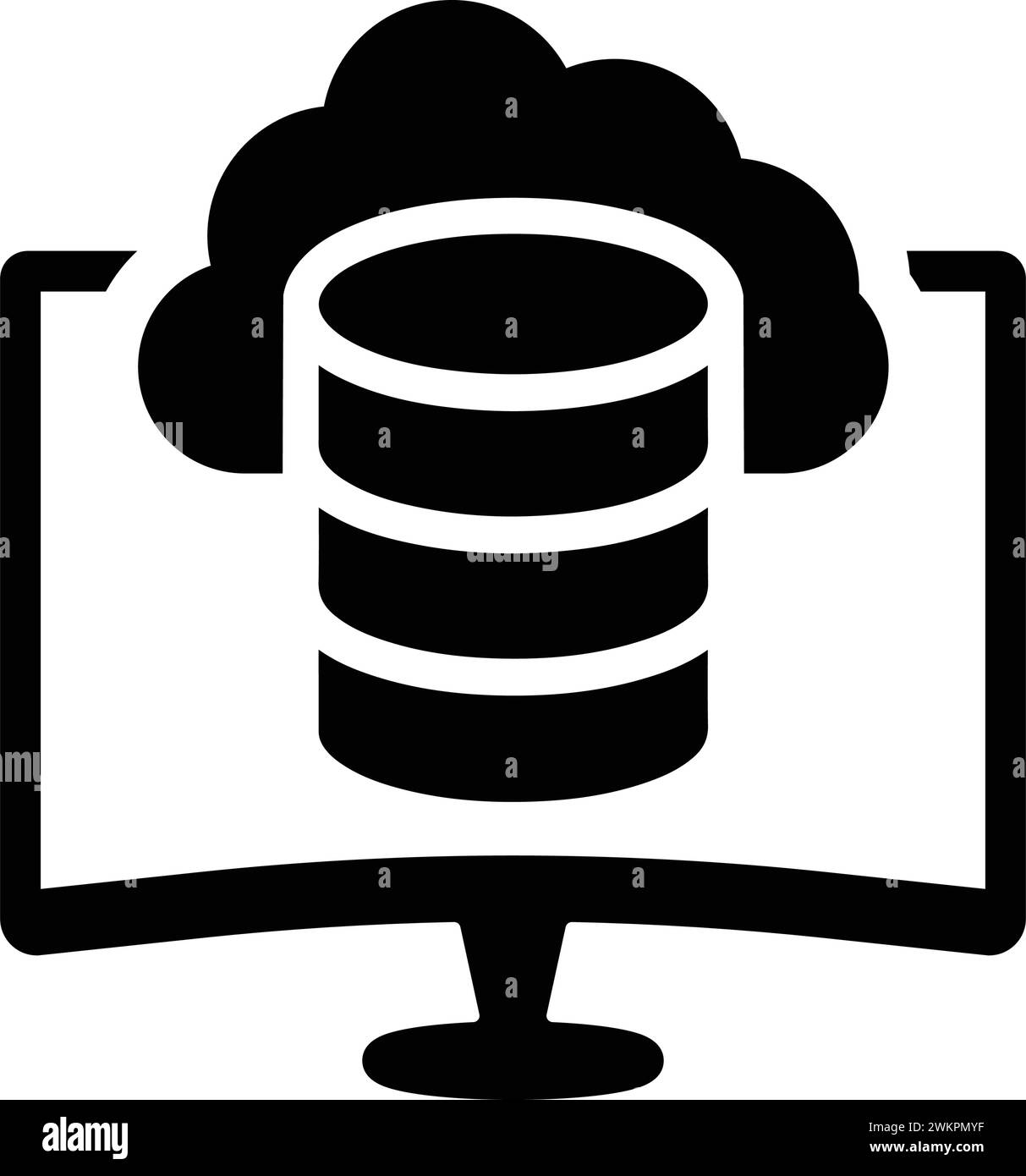 Cloud computing, data icon. Commercial use, printed files and ...