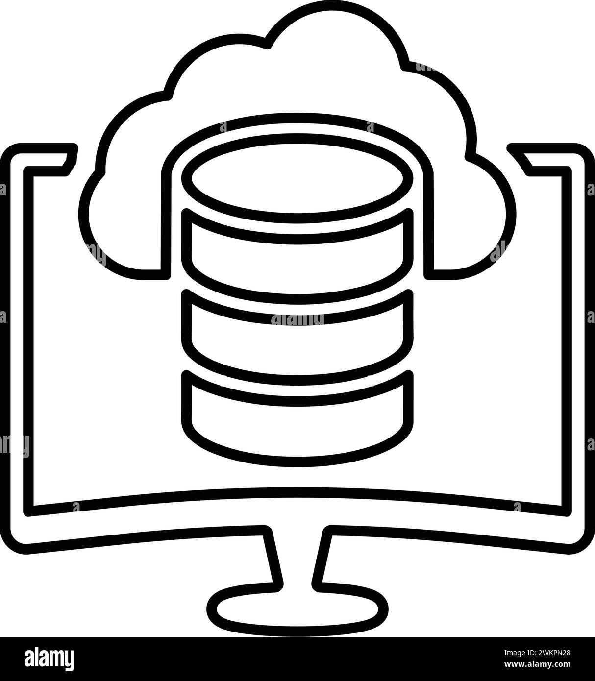 Cloud computing, data icon. Commercial use, printed files and ...