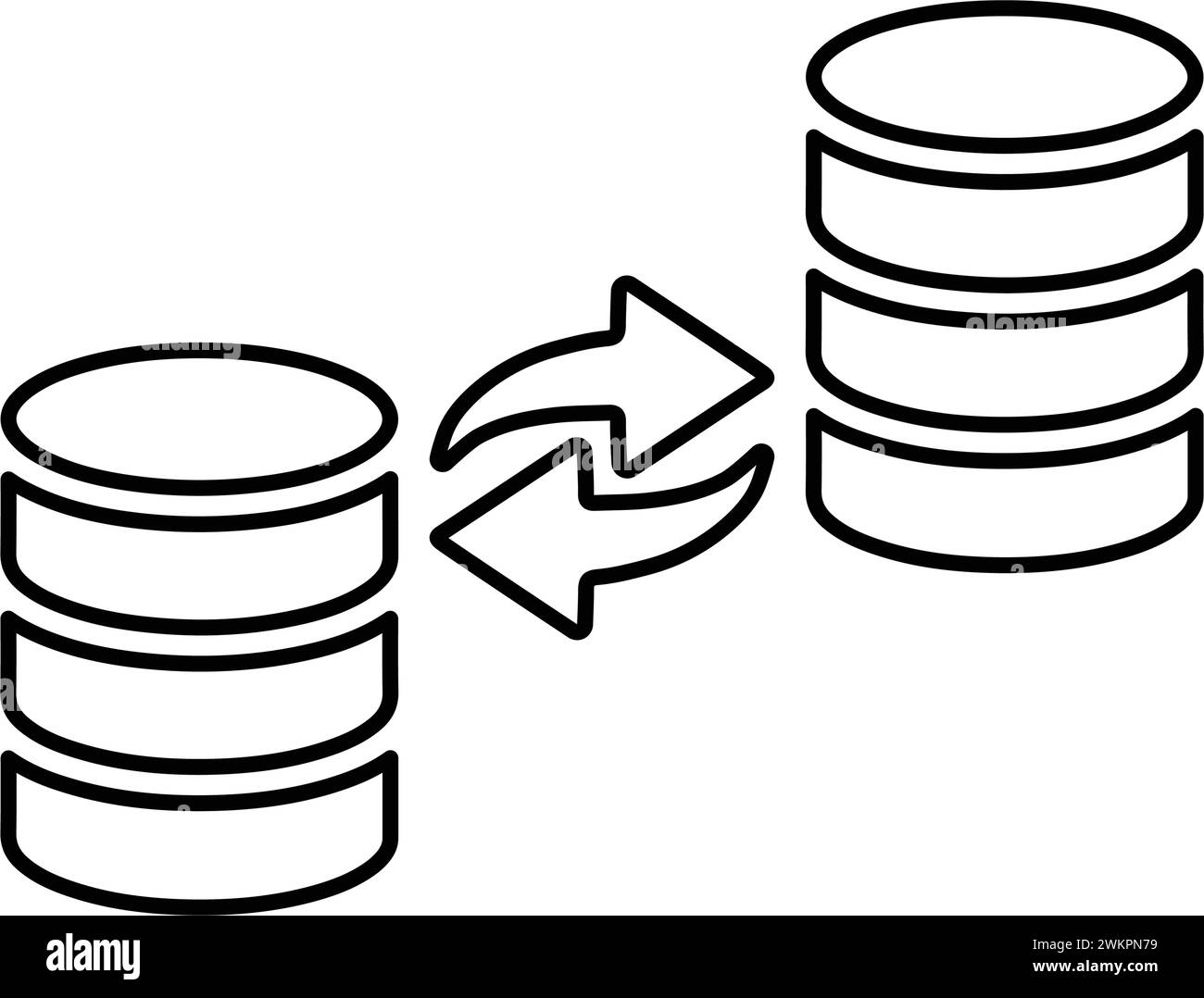 Data transaction icon. Simple vector illustration for web, print files ...
