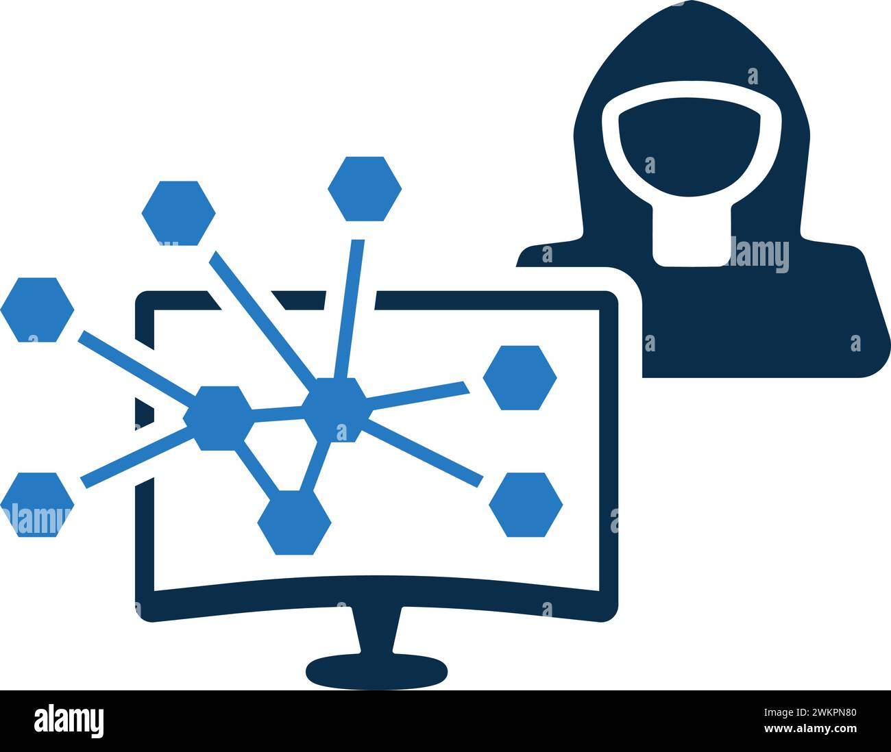 Algorithm, hacker, data icon. Commercial use, printed files and ...