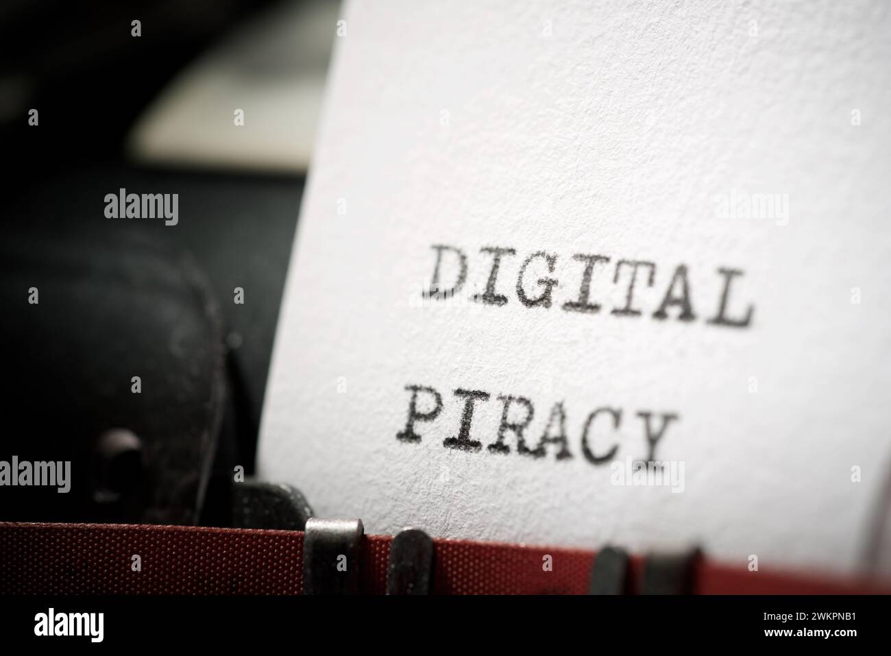 Digital piracy text written with a typewriter Stock Photo - Alamy