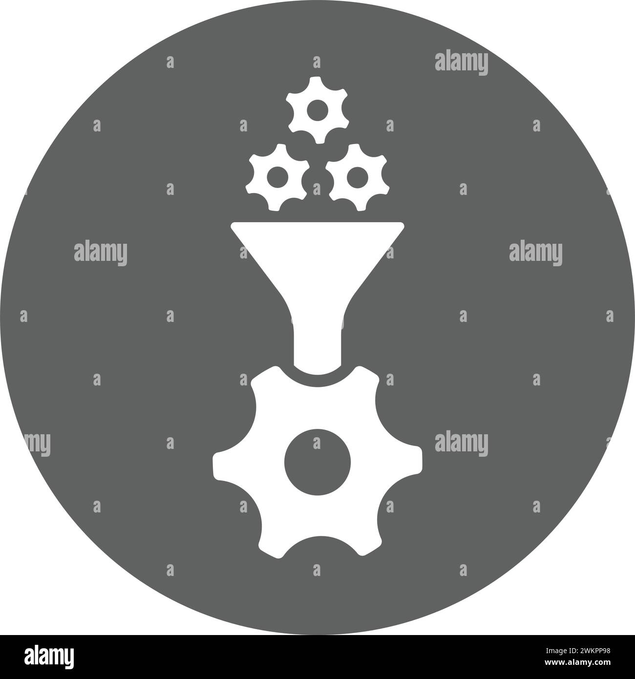 Data, processing, funnel icon. Simple vector illustration for web, print files, graphic or ...