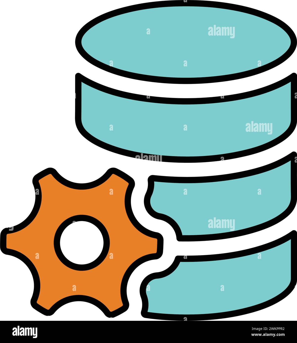 Storage Database Setting Icon Simple Vector Illustration For Web Print Files Graphic Or