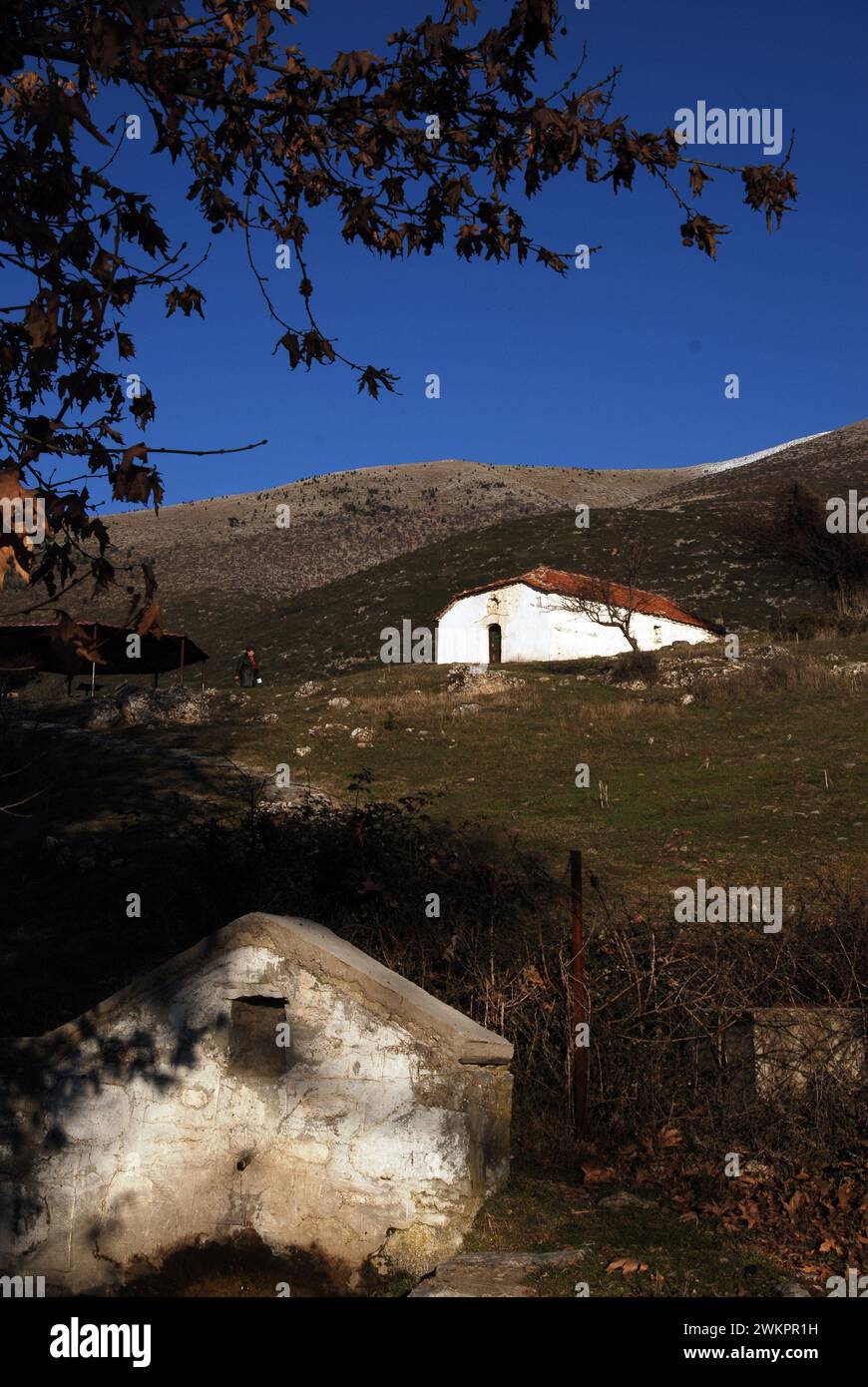 Greece, Thessaly, Larisa, Elassona Pythio village Byzantine Church ...