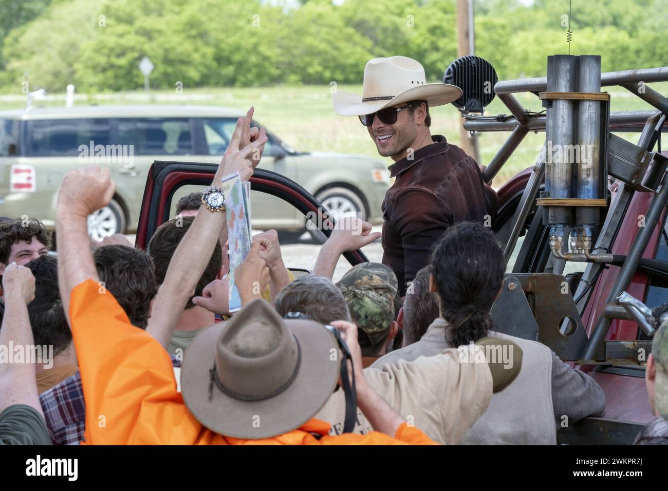 Twisters Glen Powell Stock Photo - Alamy