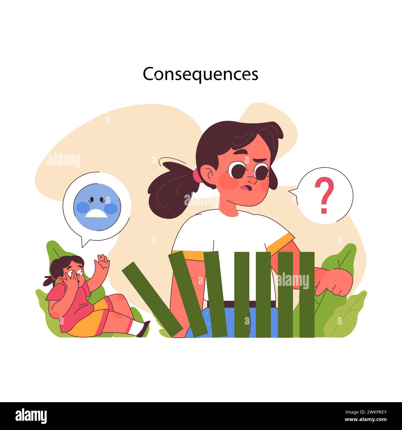 Children curious fence Stock Vector Images - Alamy