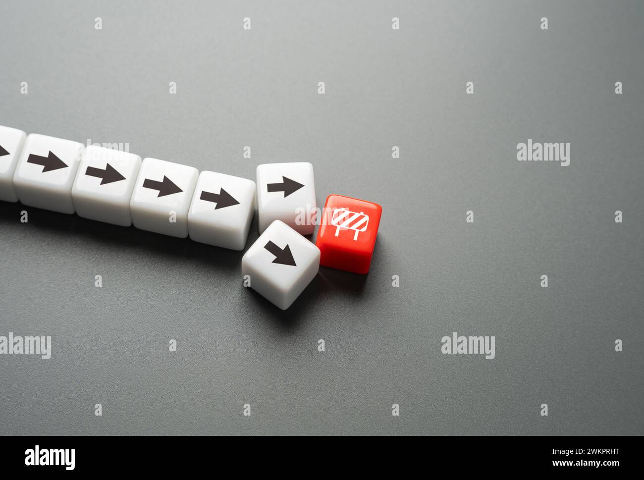 An obstacle that needs to be overcome. Find another way. The concept of ...