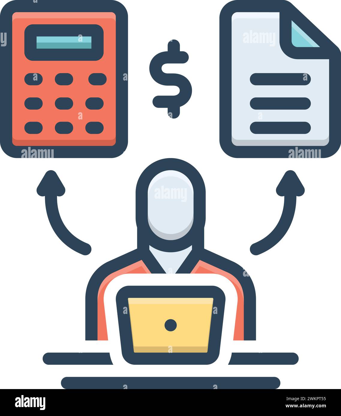 Accountant silhouette hi-res stock photography and images - Alamy