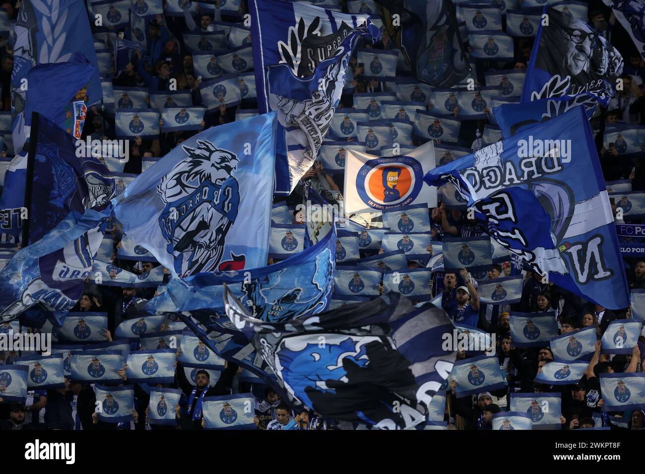 Porto, Portugal. 21st Feb, 2024. Porto fans during the UEFA Champions ...