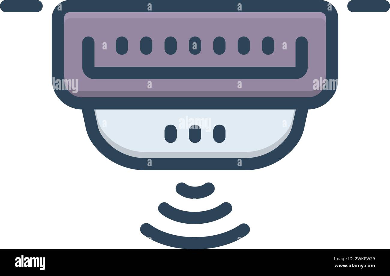 Icon for detector,smoke detector Stock Vector Image & Art - Alamy