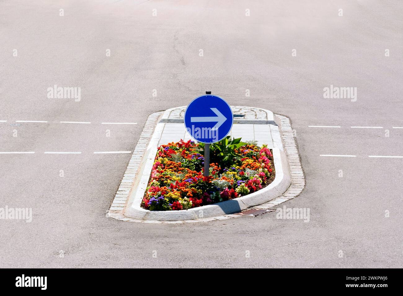 typical traffic island in Munich, Bavaria, Germany Stock Photo - Alamy