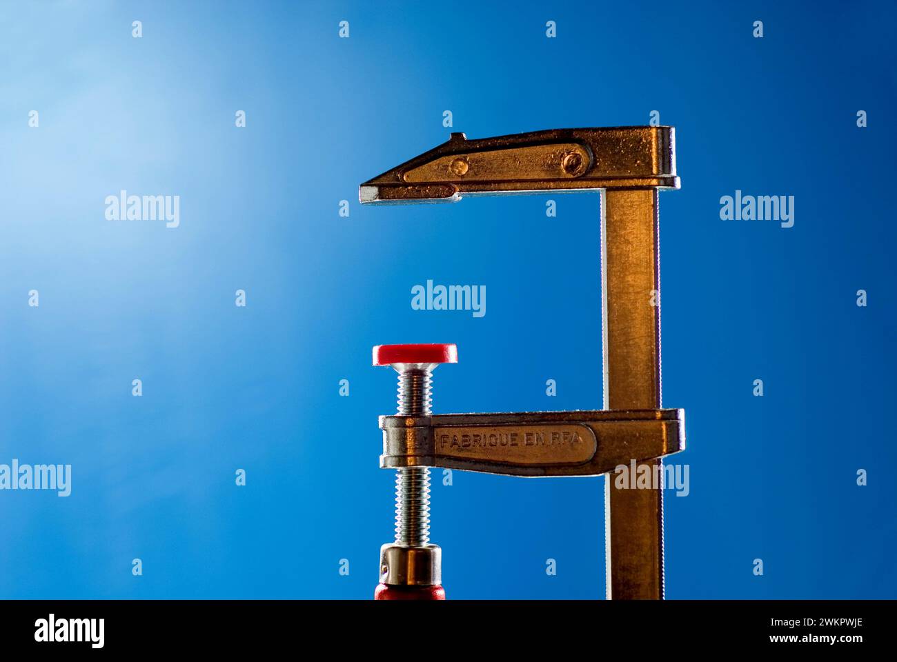 open clamp in a workshop of a joiner Stock Photo - Alamy