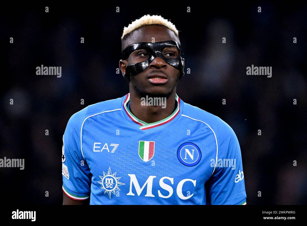 Victor Osimhen of SSC Napoli looks on during the Champions League ...