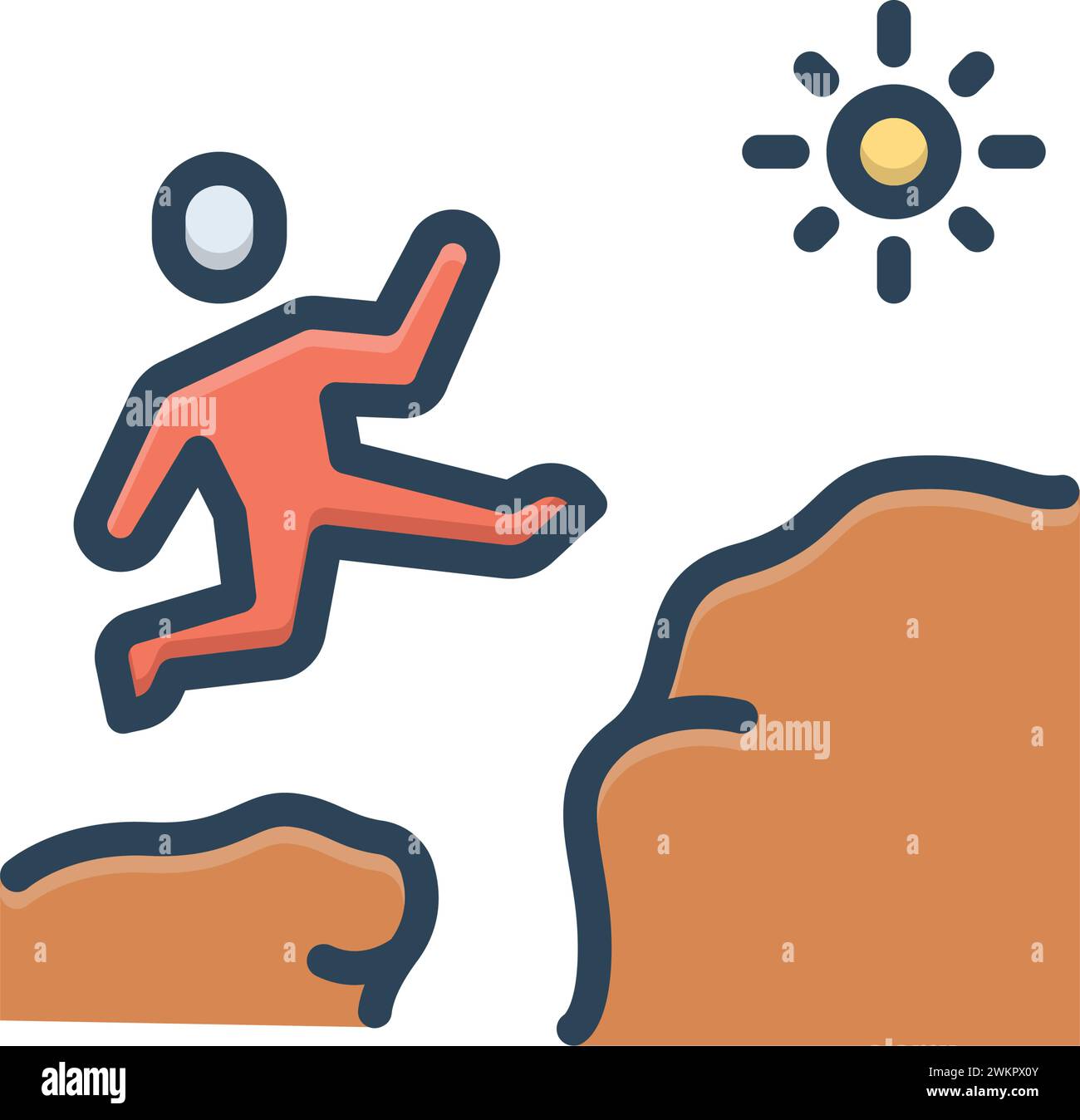 Icon for determination,jump Stock Vector Image & Art - Alamy