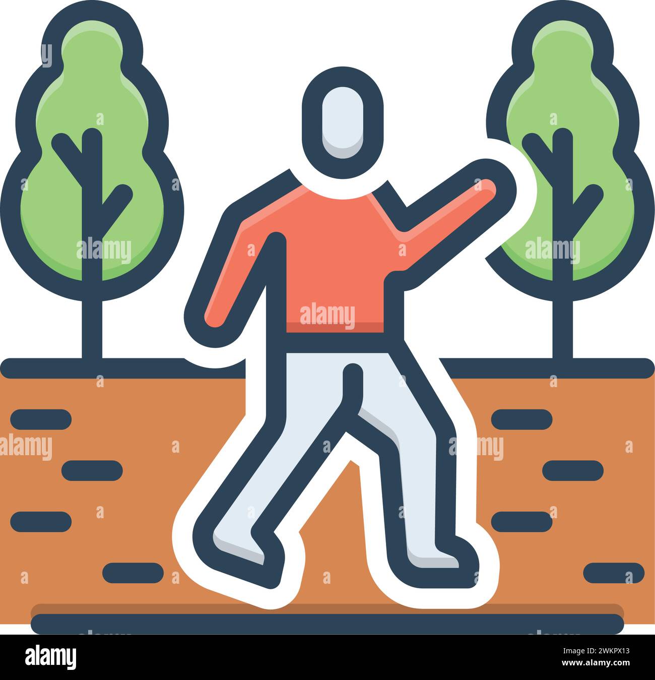 Morning exercise walk Stock Vector Images - Alamy