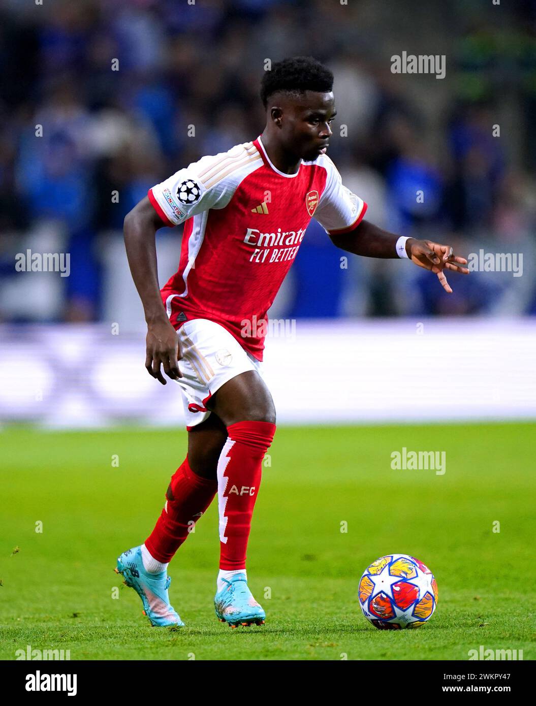 Arsenal's Bukayo Saka during the UEFA Champions League match at Estadio ...
