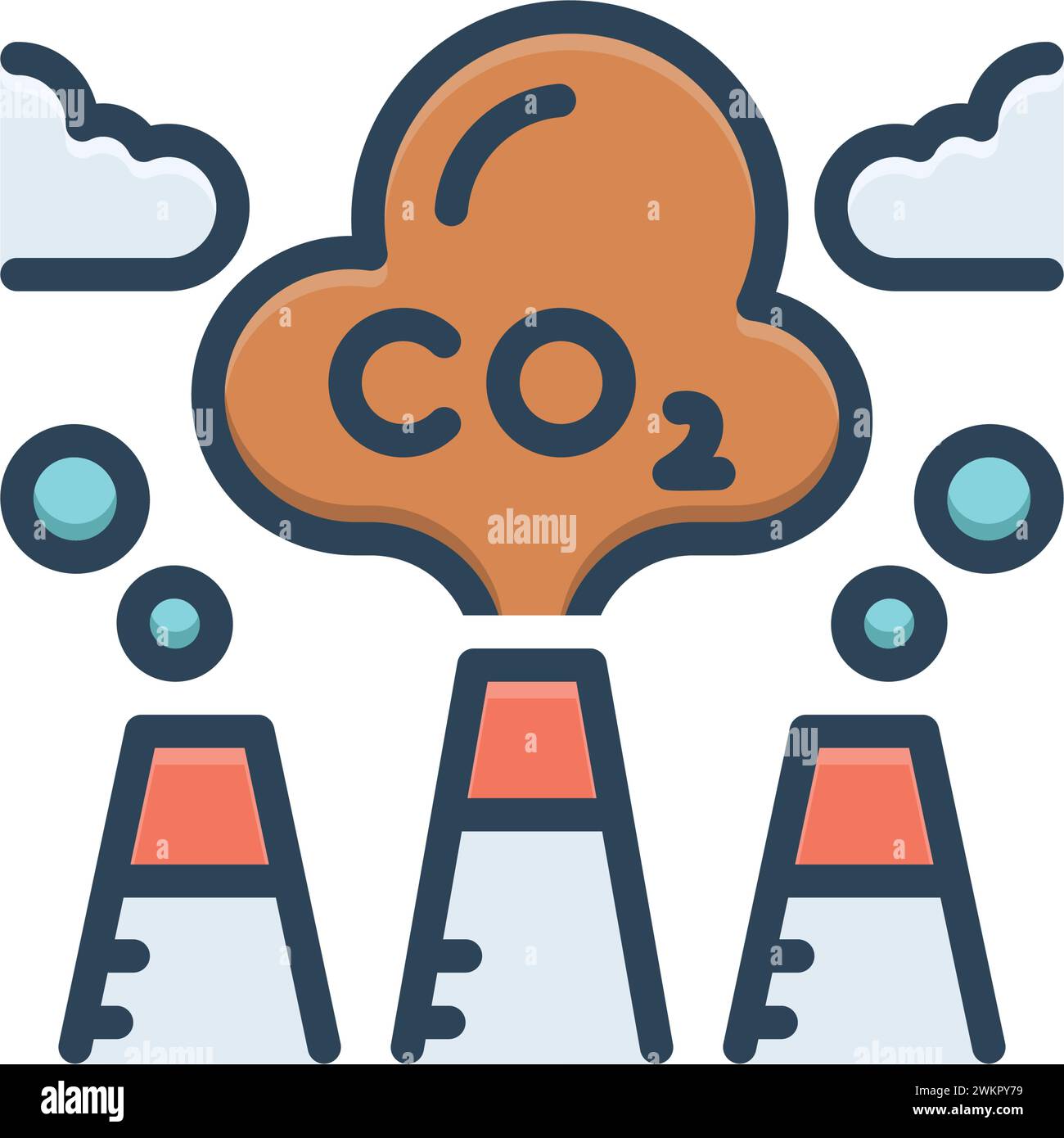 Icon for reduce co2,factory,smoke Stock Vector Image & Art - Alamy