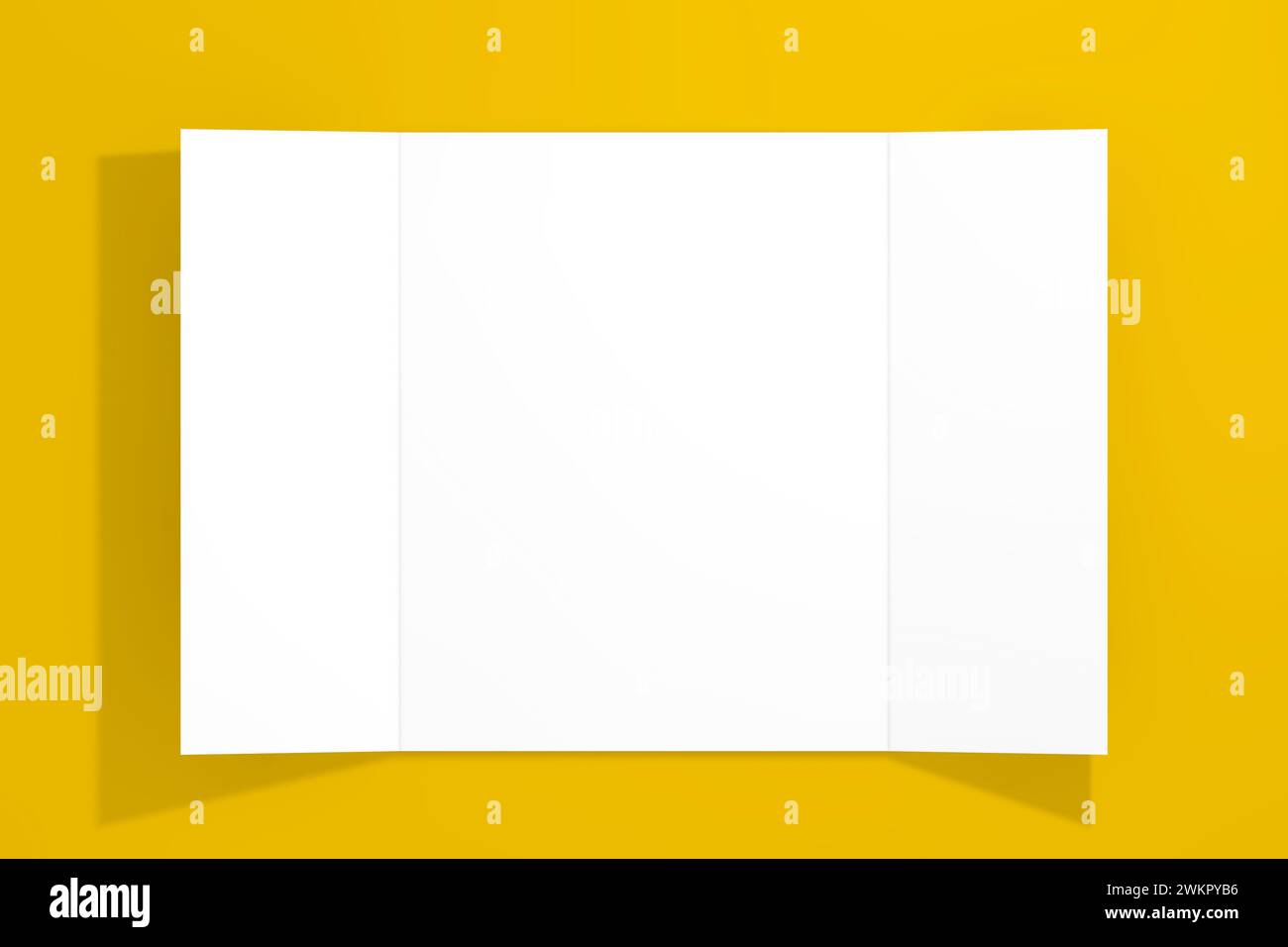 White Blank Pre Folded Paper with Free Space for Your Design on a ...