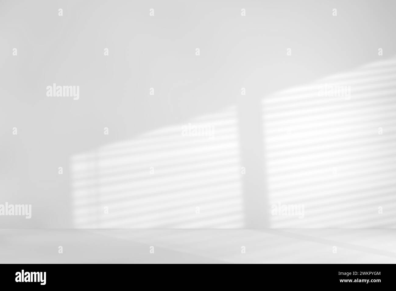 Shadow of Window and Sunlight on Empty Room White Wall and Floor ...