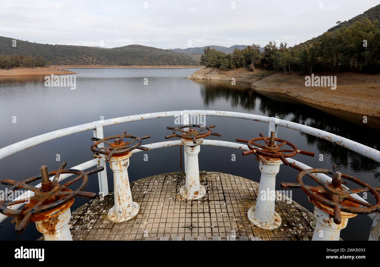 Córdoba, 12/23/2021. Report reservoir, drought, dam, Guadalmellato ...