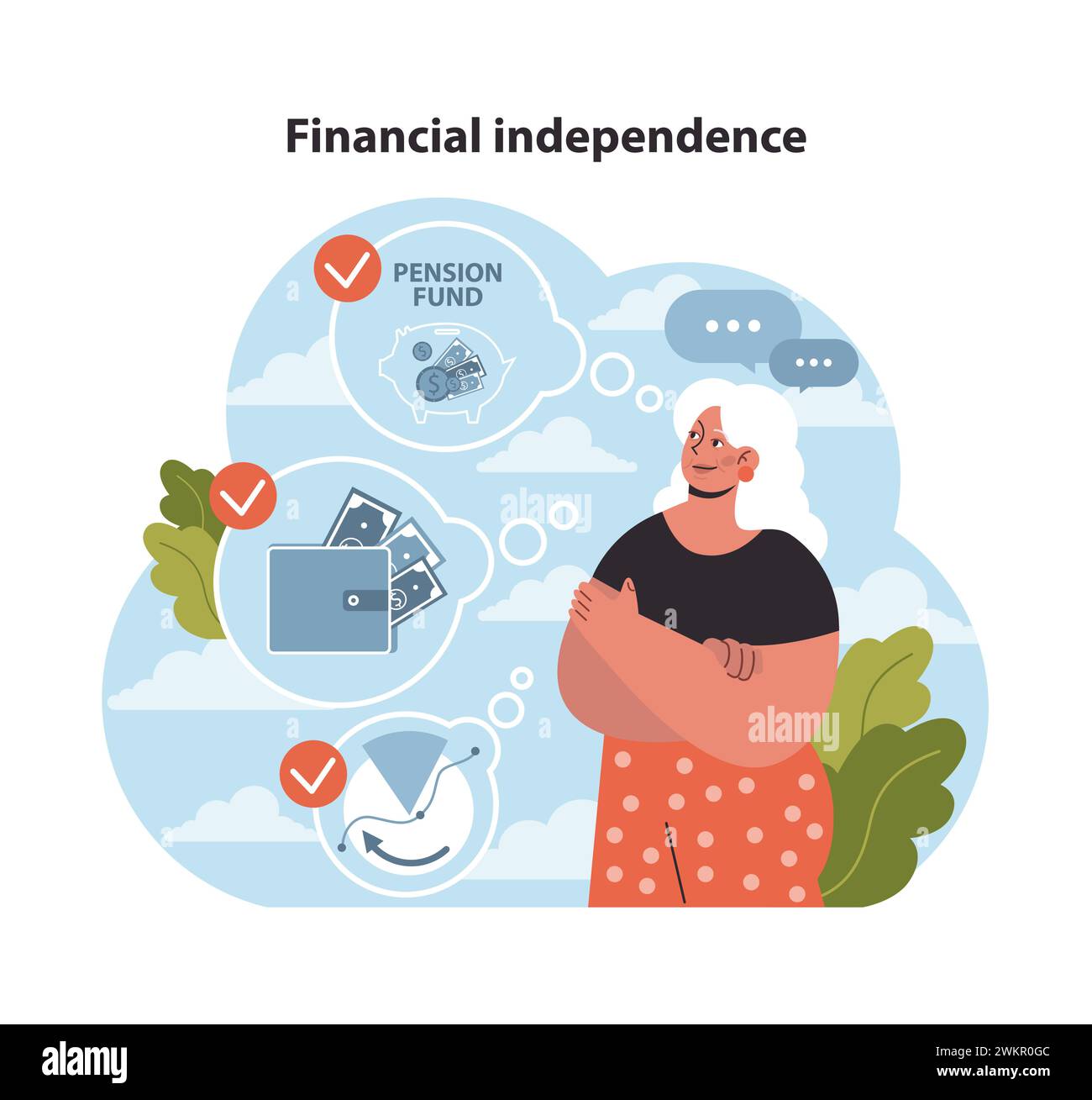 Woman pensions Stock Vector Images - Alamy