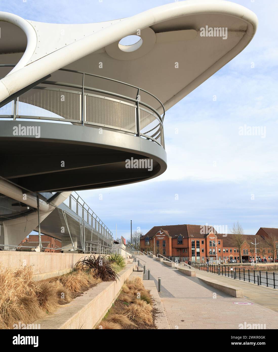 The new Murdoch's Connection Bridge, a footbridge over the A63 ...