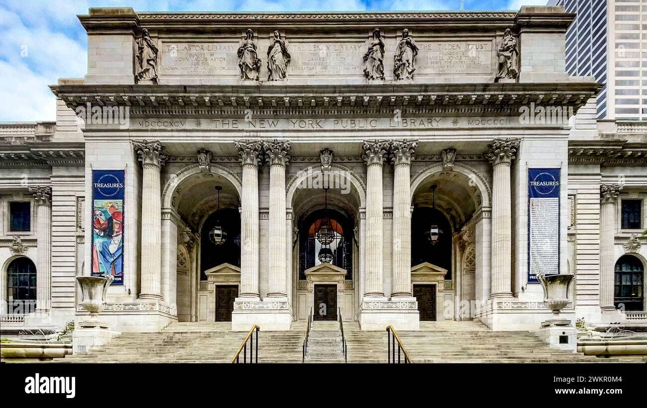 New York, USA; January 23, 2024: The New York Public Library is one of ...