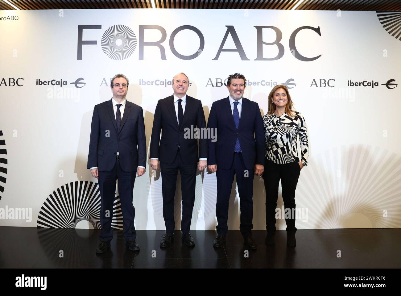 Madrid, 12/04/2023. ABC Forum with the president of Aragón, Jorge Azcón ...