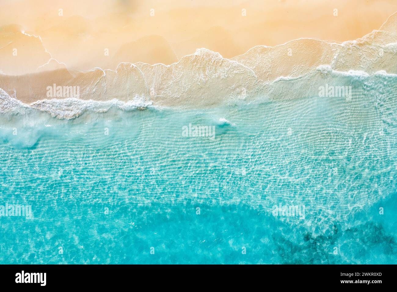 Relaxing aerial beach scene, summer vacation holiday template banner ...