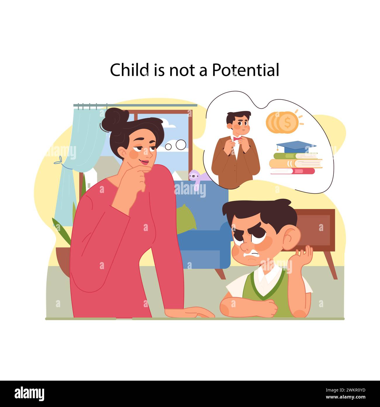 Son without mother Stock Vector Images - Alamy