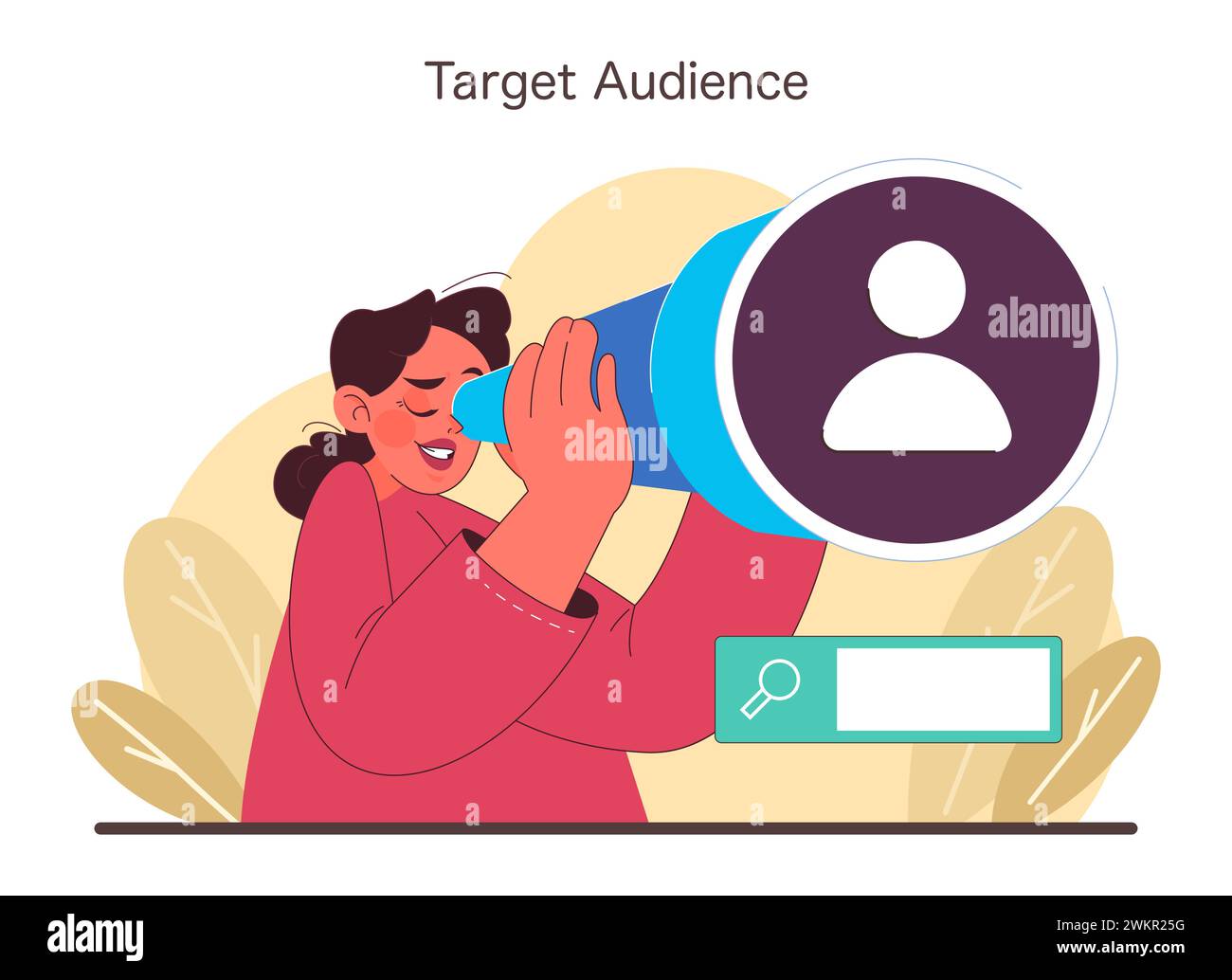 Target Audience concept. A vibrant portrayal of market analysis and ...