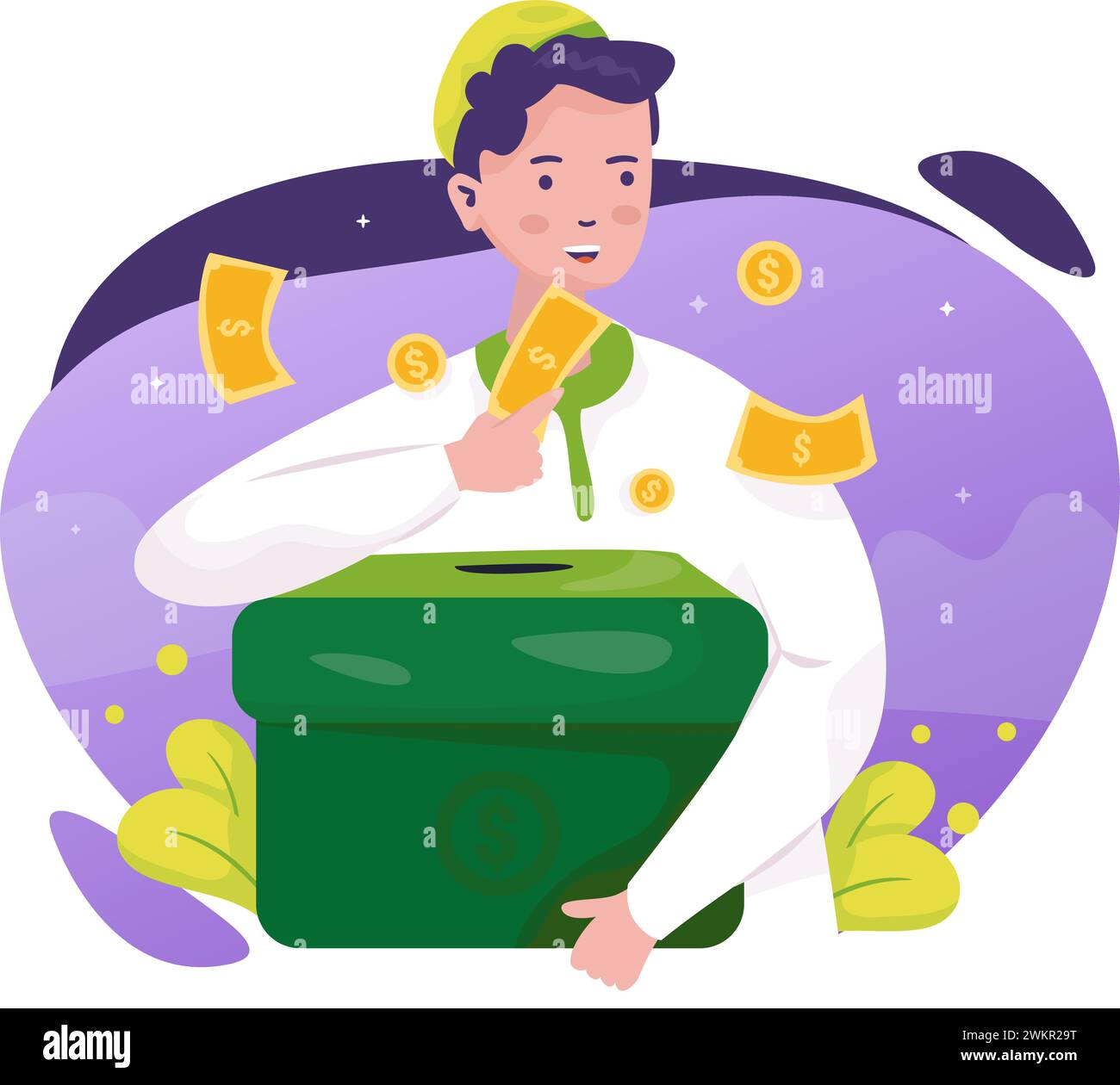 Islamic muslim sadaqah tradition illustration Stock Vector Image & Art ...