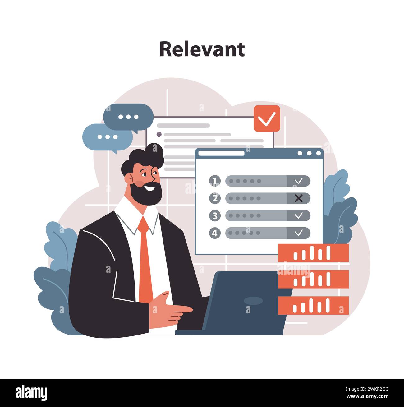 Focused professional emphasizing Relevant component of SMART objectives ...