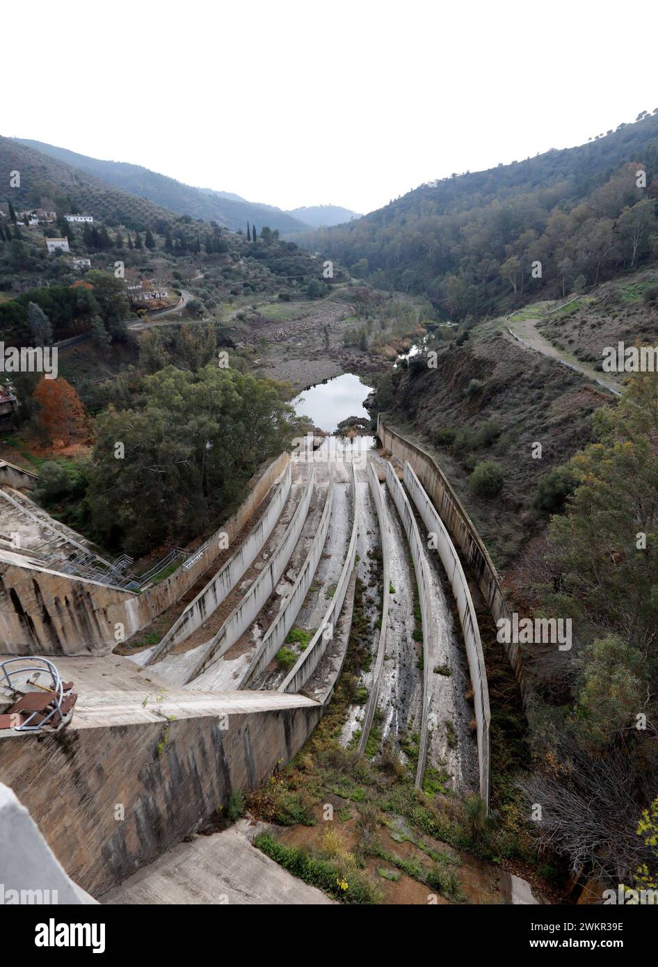Córdoba, 12/23/2021. Report reservoir, drought, dam, Guadalmellato ...