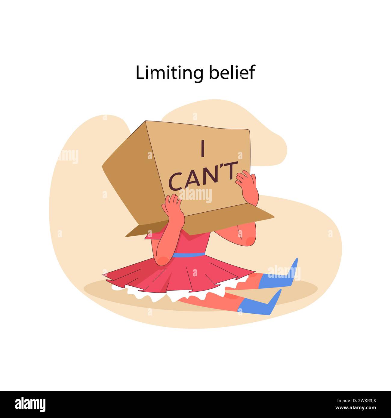 Challenging self-limiting beliefs concept. Overcoming mental barriers ...