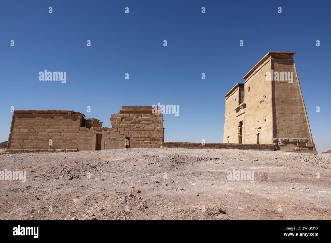 The Temple of Dakka reconstructed at New Sebua. Lake Nasser, Egypt ...