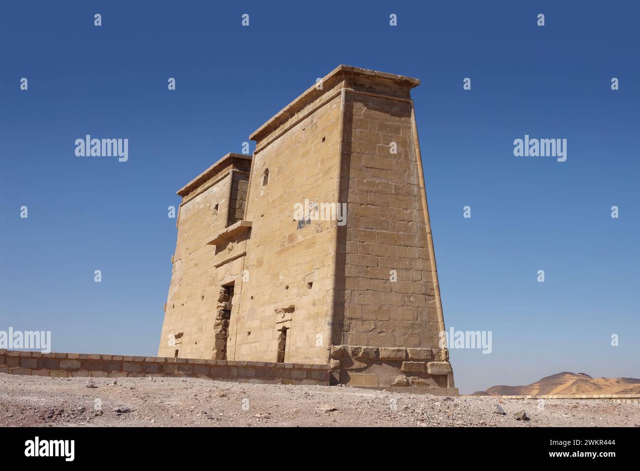 The Temple of Dakka reconstructed at New Sebua. Lake Nasser, Egypt ...