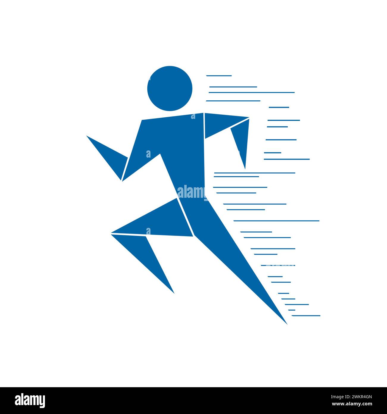 Running man. Vector graphics. Graphic modern illustration. Stylish ...
