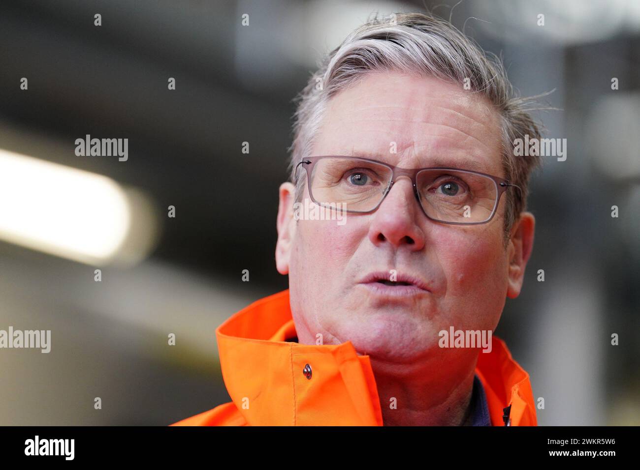 Labour leader Sir Keir Starmer during a visit to Siemens Traincare in ...