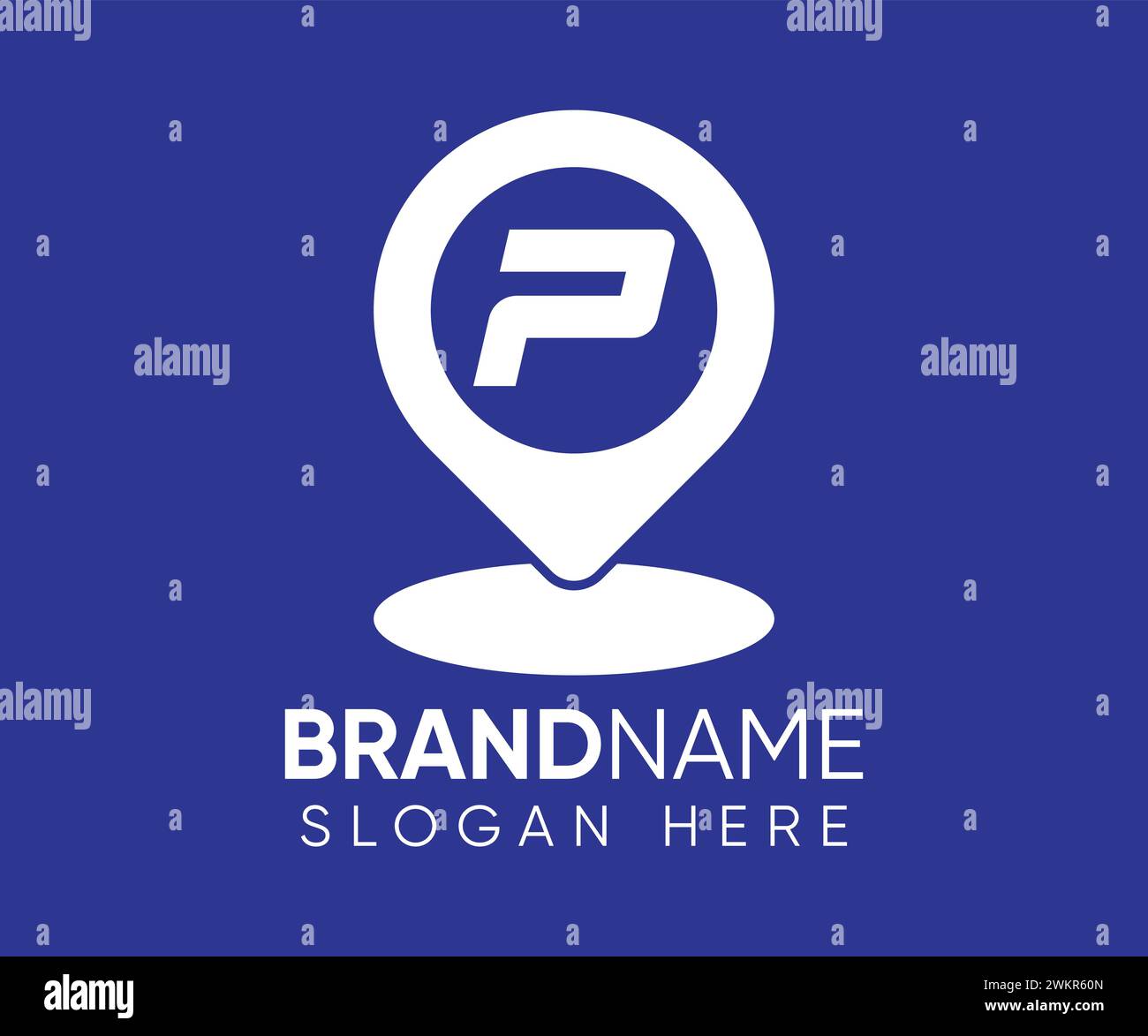 Letter p for digital vector logo Stock Vector Images - Alamy