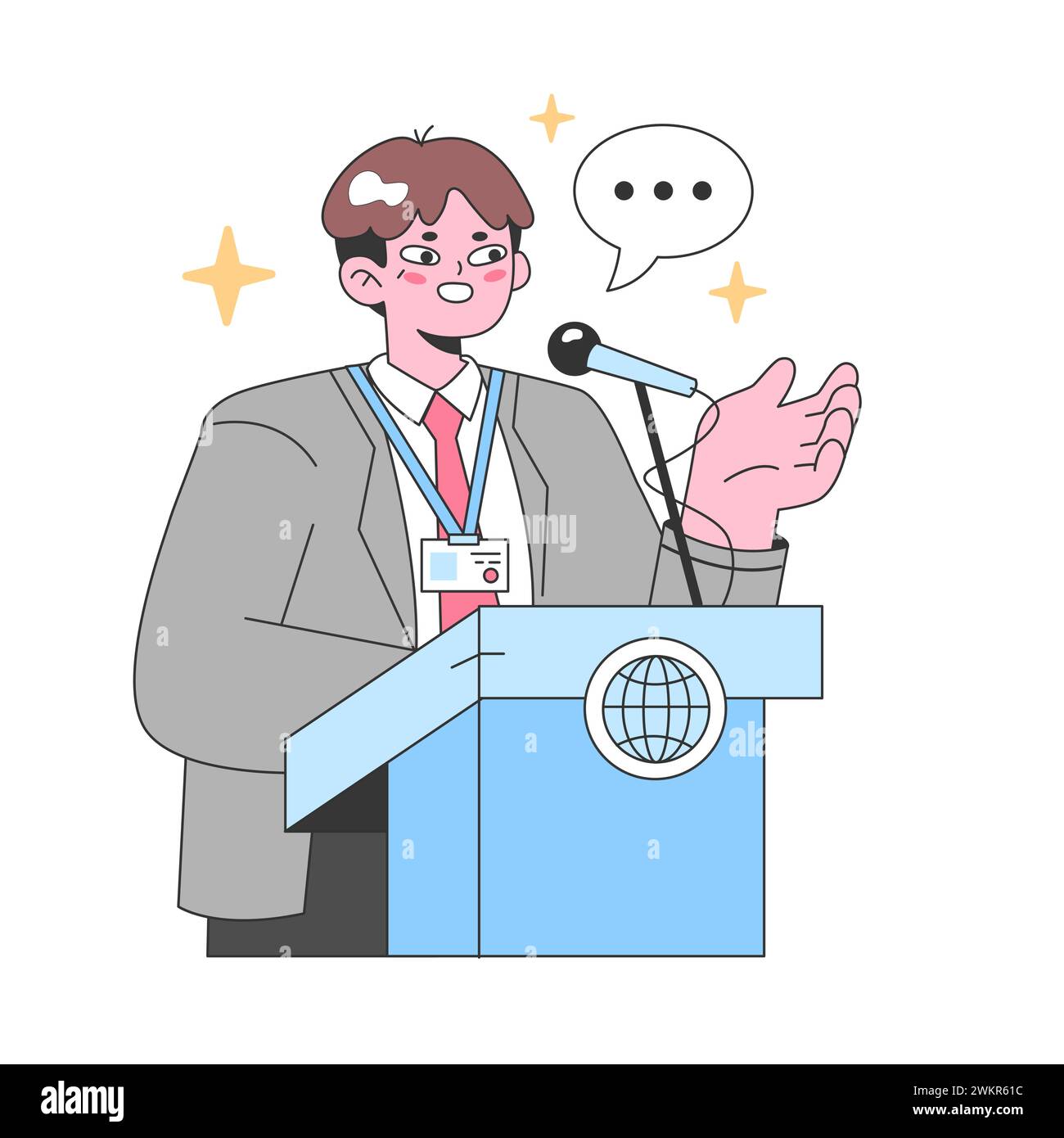 Man addressing audience Stock Vector Images - Alamy
