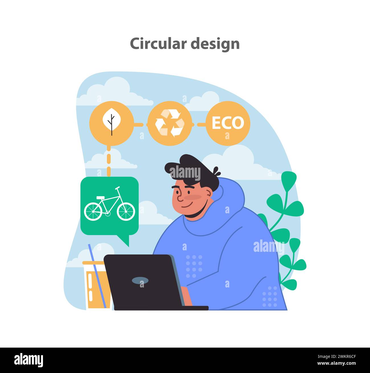 Circular design concept. Showcasing sustainable product development and ...