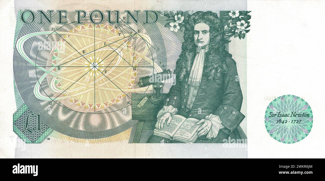 An old English pound note Stock Photo - Alamy