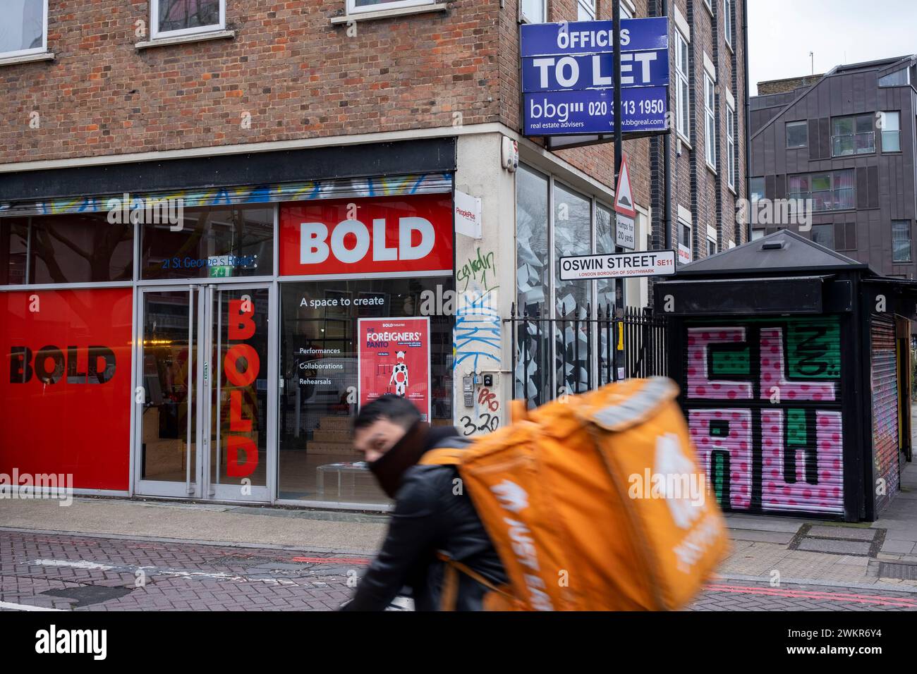 Just Eat takeaway delivery cycle courier on 7th January 2024 in London ...