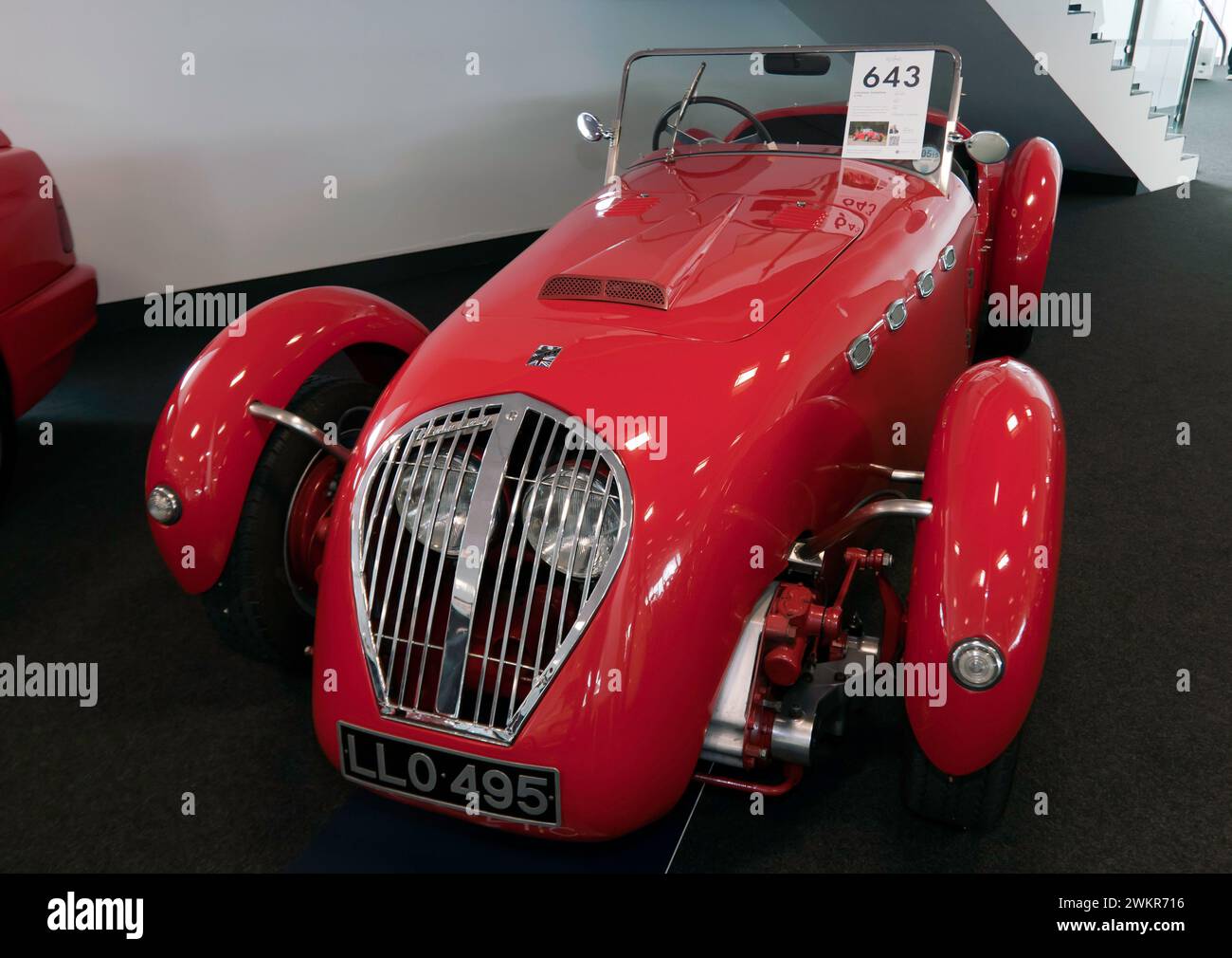 Three-quarters front view of a Rare, 1950 Healey Silverstone E-Type on ...