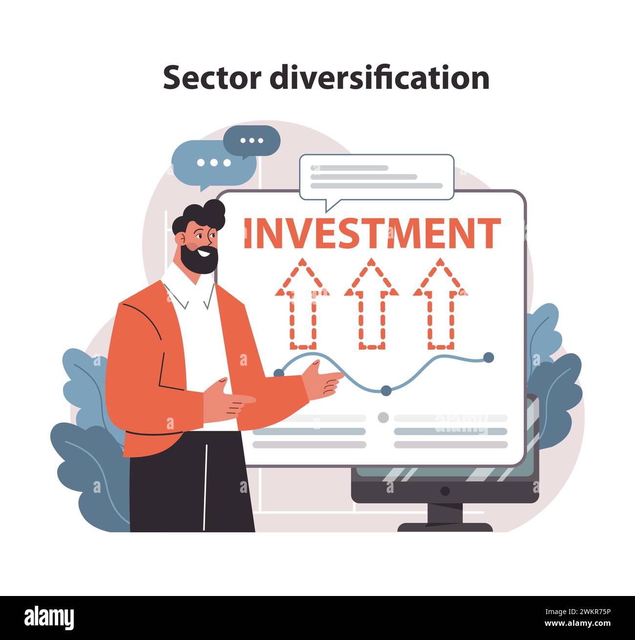 Expert guiding on sector diversification in investments. Enthusiastic ...