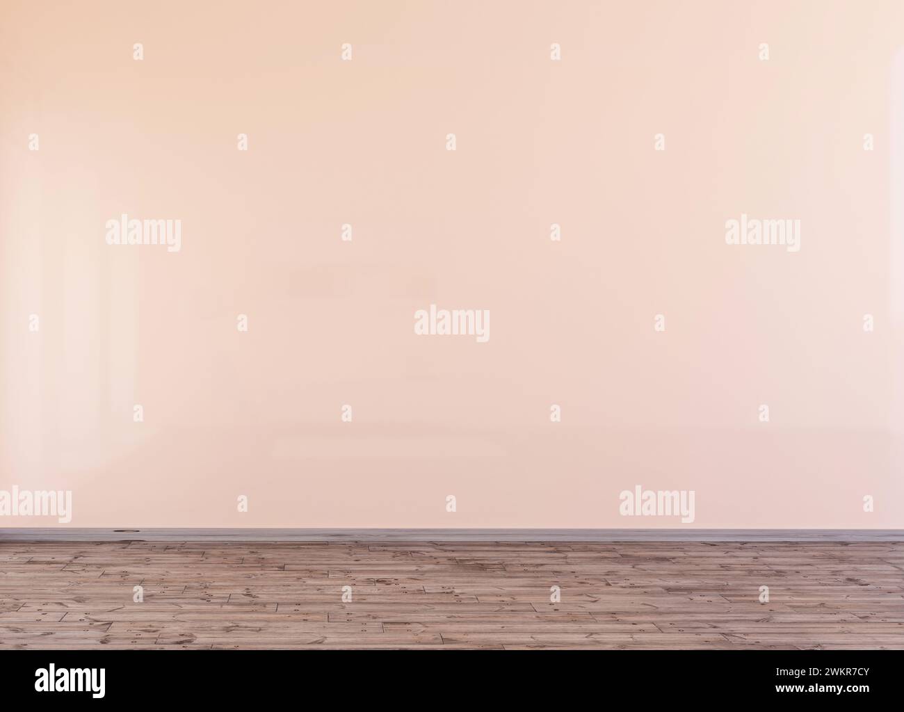 Peach Fuzz color of the year 2024 wall mock up 3d interior design ...