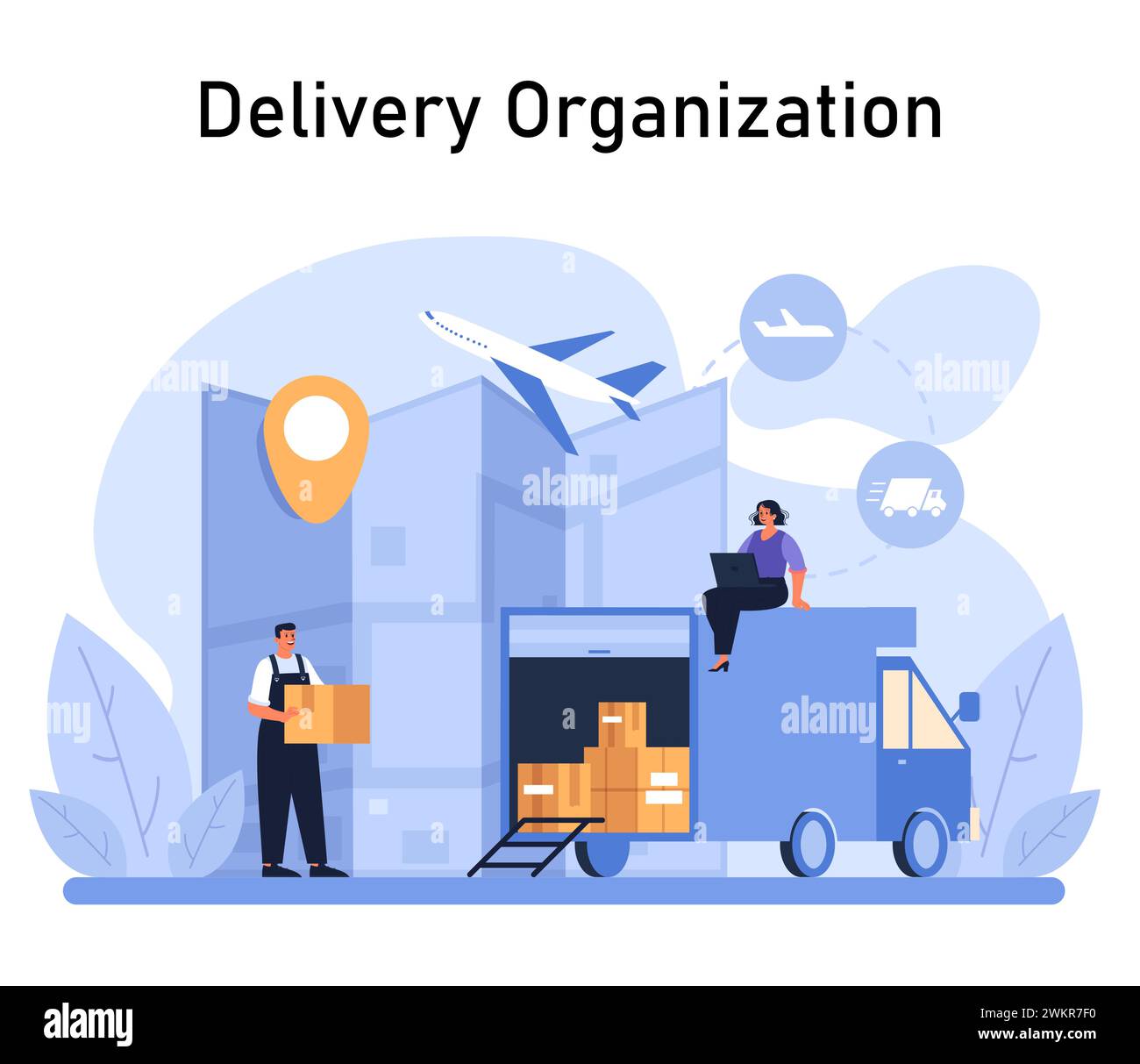 Delivery Organization concept. Efficient global logistics and ...